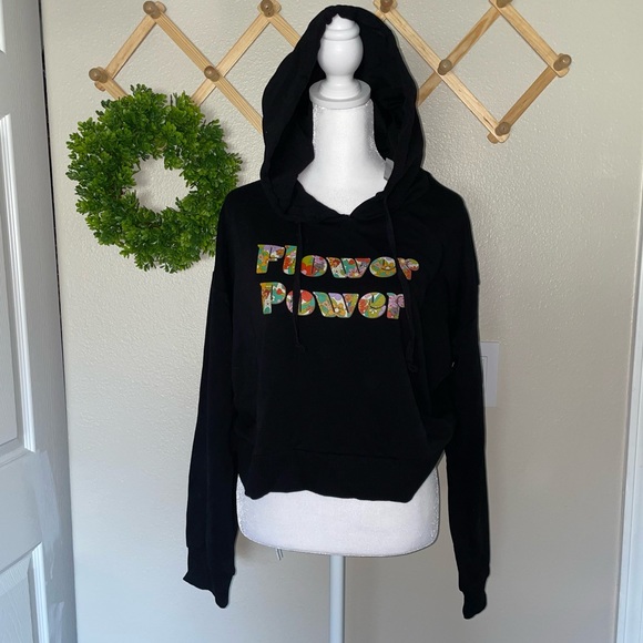 Disney | Tops | Nwt Disney Flower Power Cropped Hoodie | Poshmark